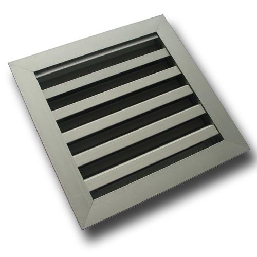 Vierkant aluminium inbouw muurrooster met insectengaas | Luchtwinkel
